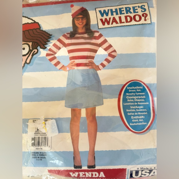 Rubie's | Other | Wheres Waldo Wenda Female Costume Includes Dress Hat ...